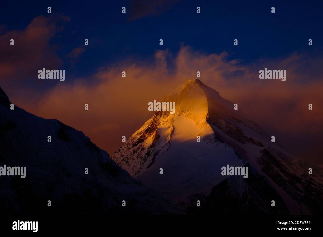 Khan Tengri Mountain Sunset from Kyrgyzstan side Stock Photo - Alamy
