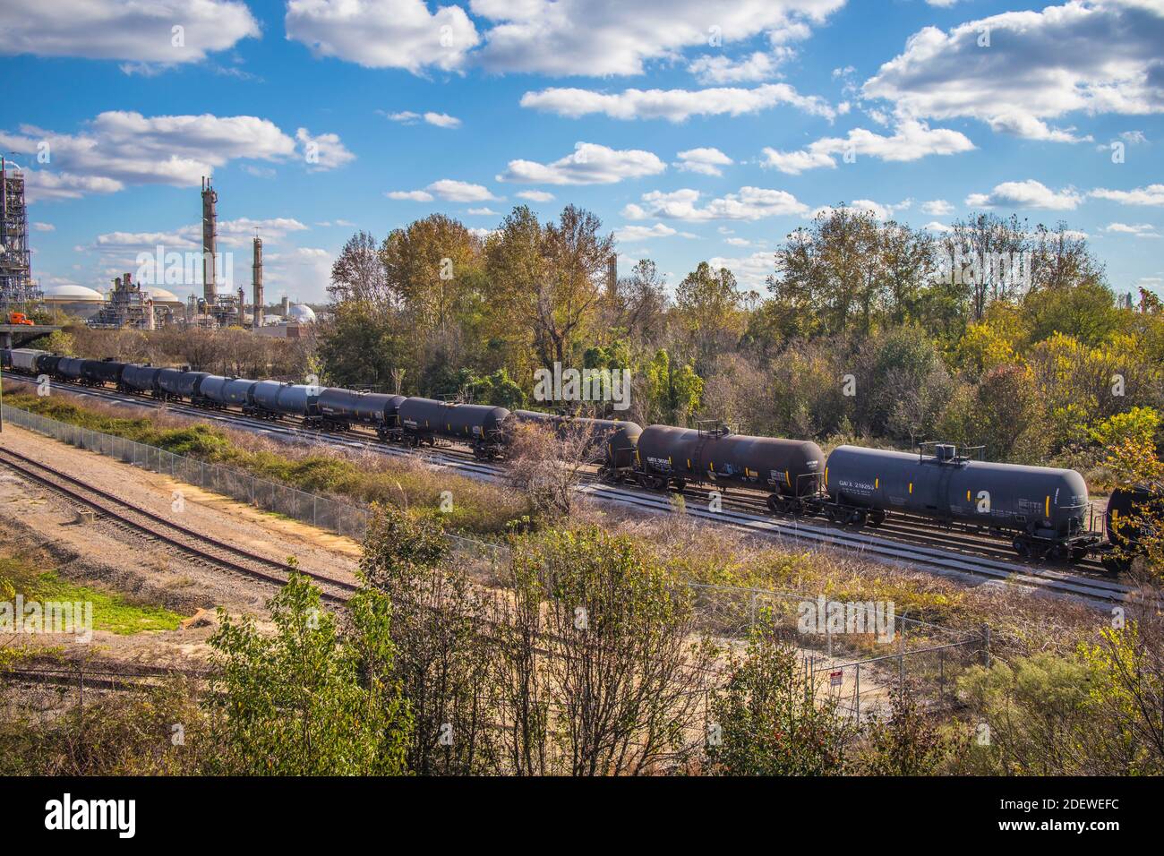 Augusta, Ga USA - 12 01 20: Industrial Planta long train Stock Photo ...