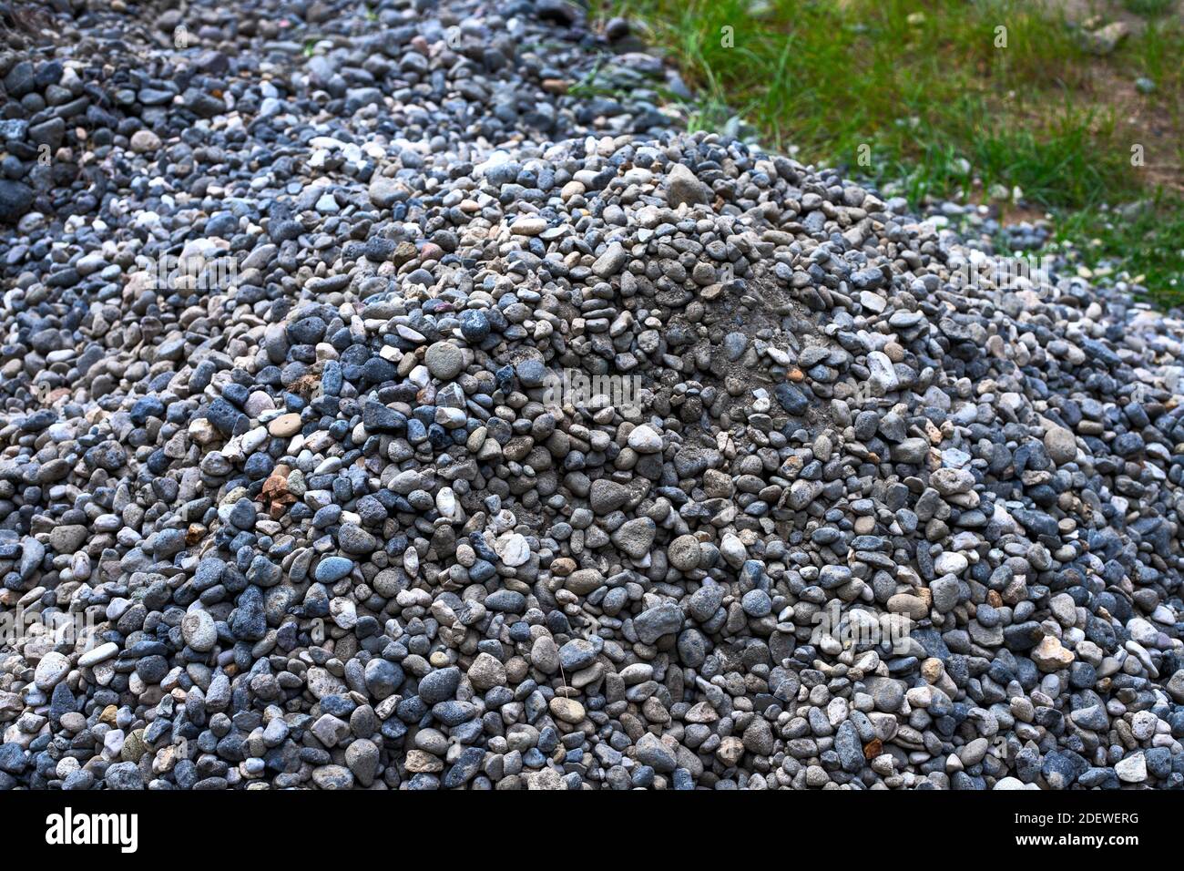 Grey gravel pile closeup photo. Simple construction material. Road ...