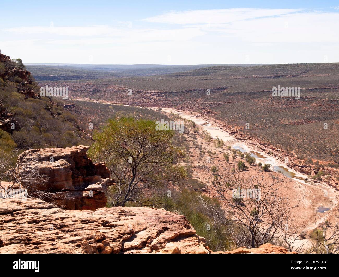View of the Murchison River from the Loop Lookout, Kalbarri National ...