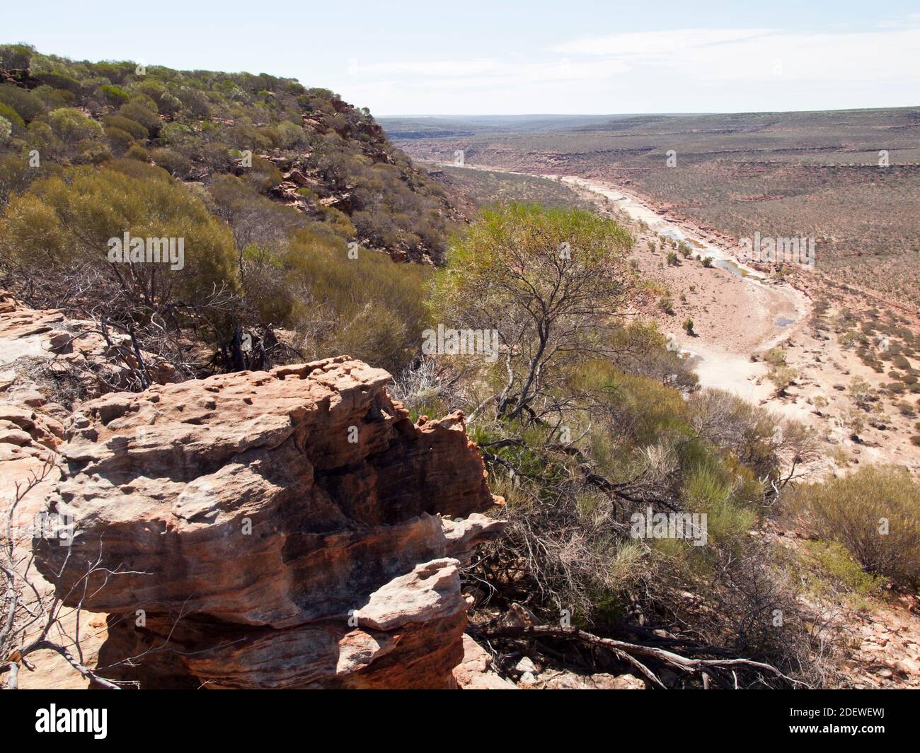 View of the Murchison River from the Loop Lookout, Kalbarri National ...