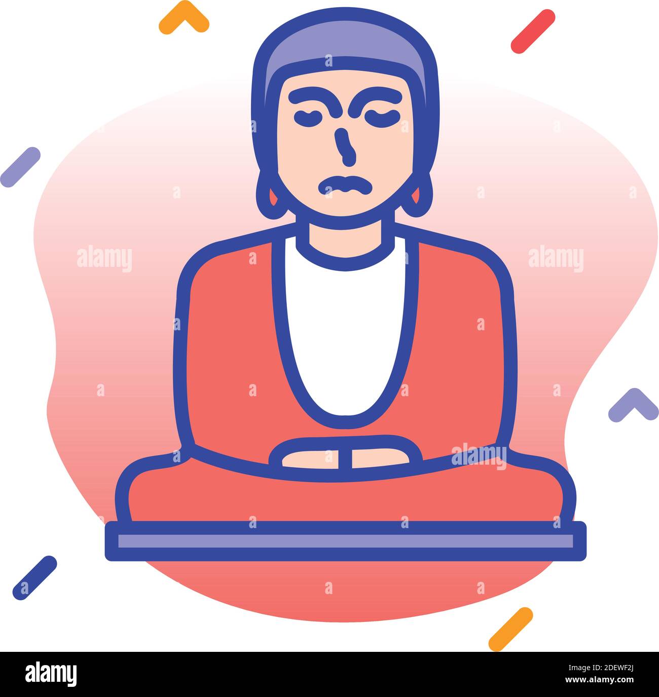 Great Buddha of Kamakura, Japan, Buddha, Kamakura fully editable vector ...