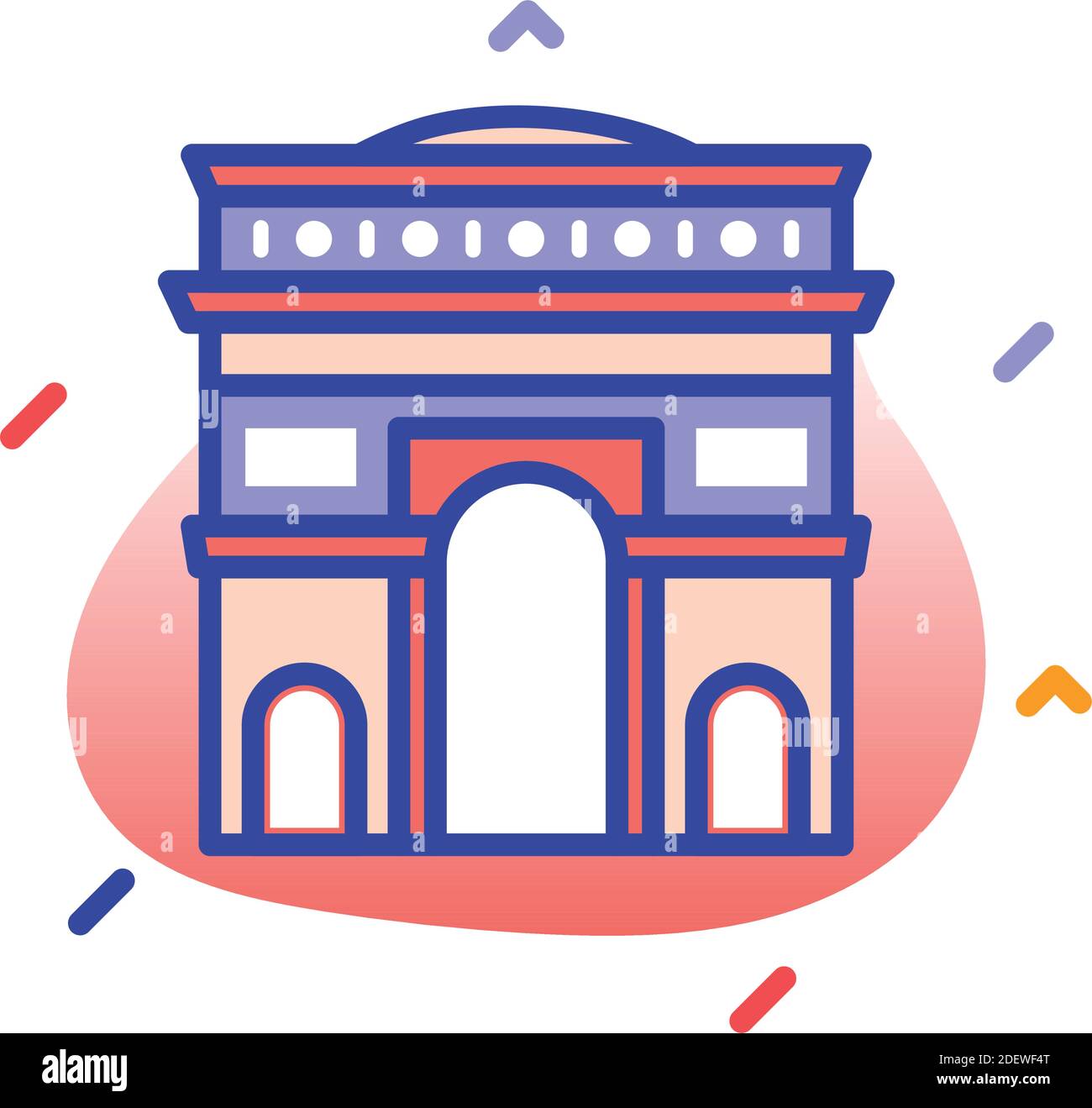 Arc de Triomphe, paris, France, europe fully editable vector icons ...
