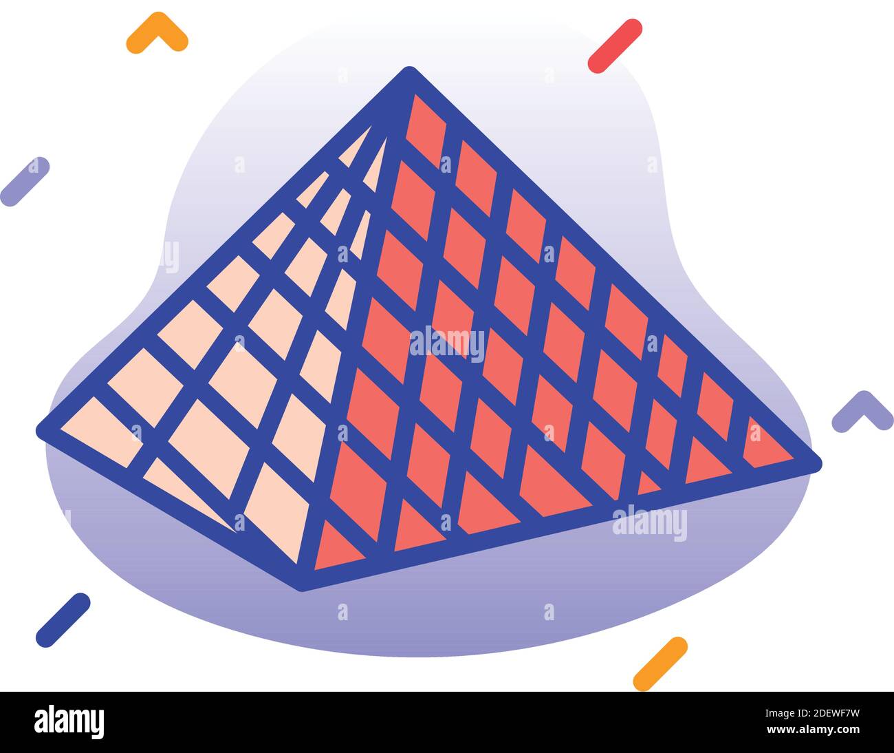 Louvre, Paris, France, Louvre museum fully editable vector icons Stock ...