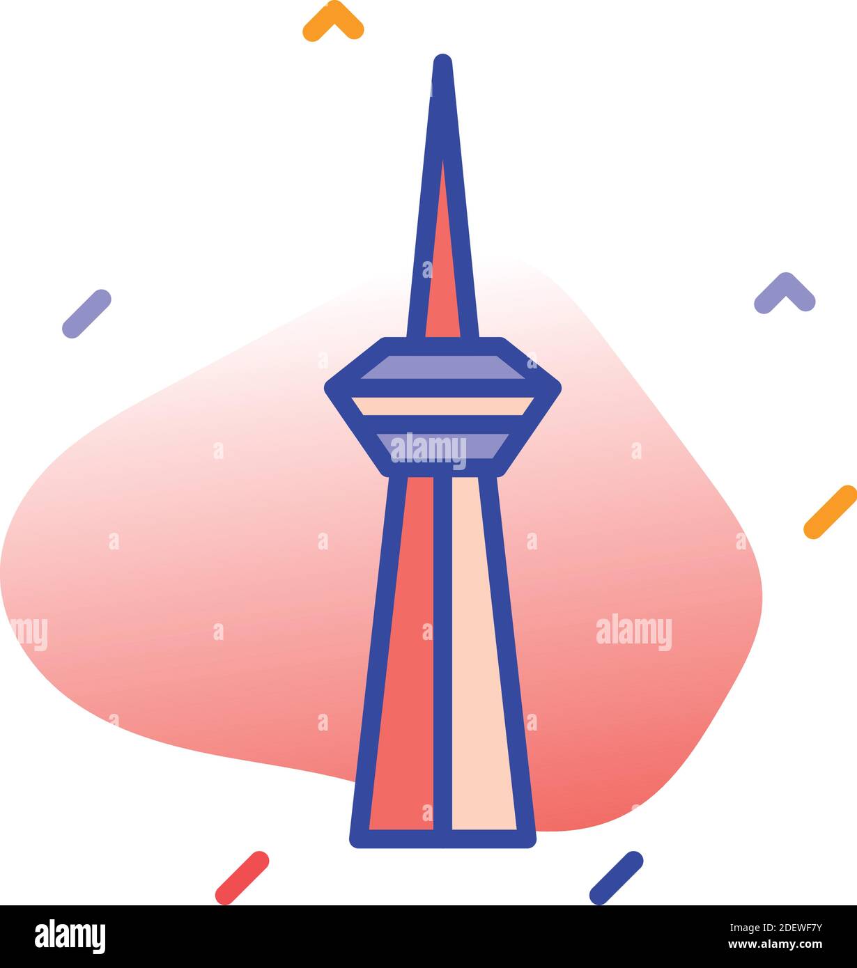 CN Tower, Canada, tower, toronto fully editable vector icons Stock ...