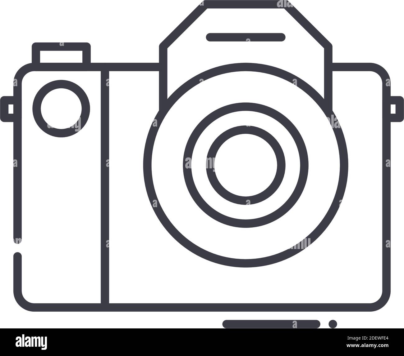 Mirrorless camera icon, linear isolated illustration, thin line vector ...