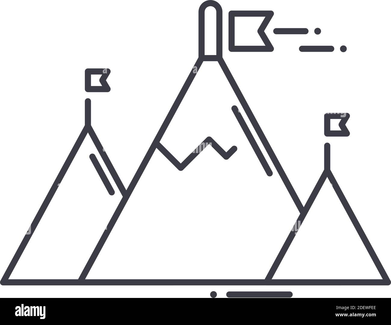 Mission icon, linear isolated illustration, thin line vector, web ...