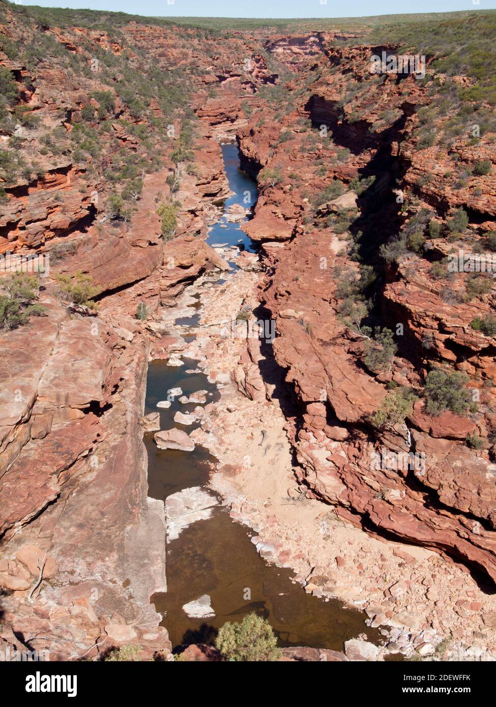 Pool on the Murchison River at Z Bend, Kalbarri National Park, Western ...