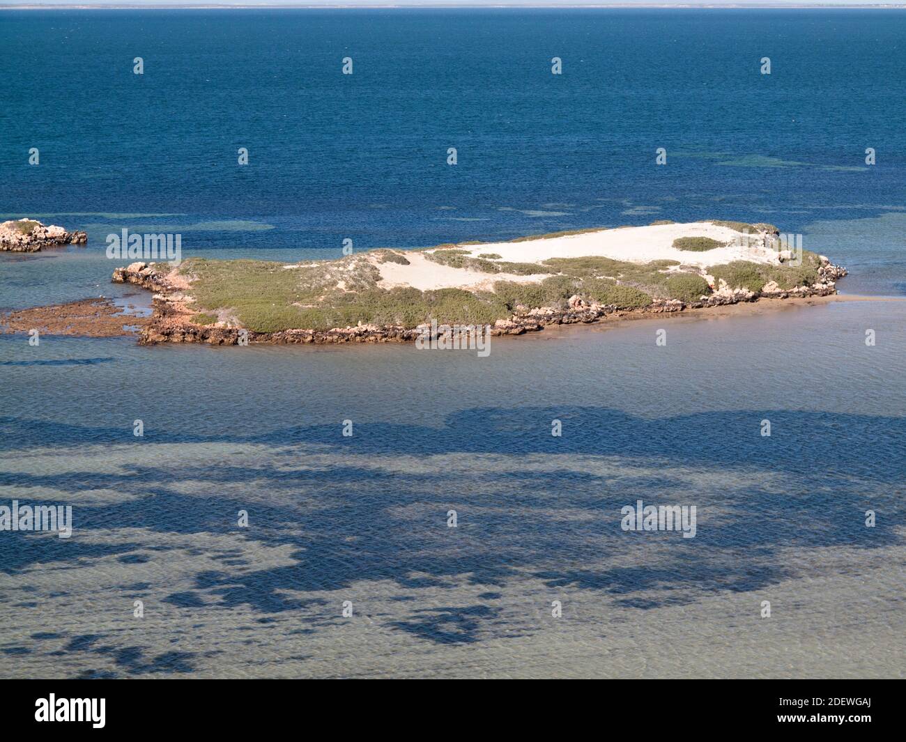 Limestone Island from Eagle Bluff lookout near Denham, Shark Bay ...