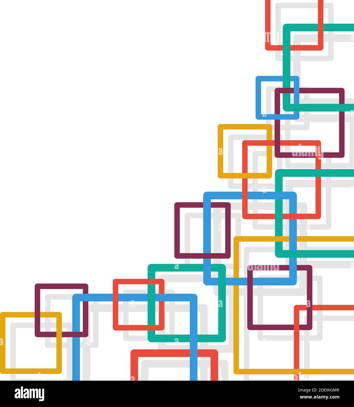 Vector concept of network. Squares and geometric background Stock ...