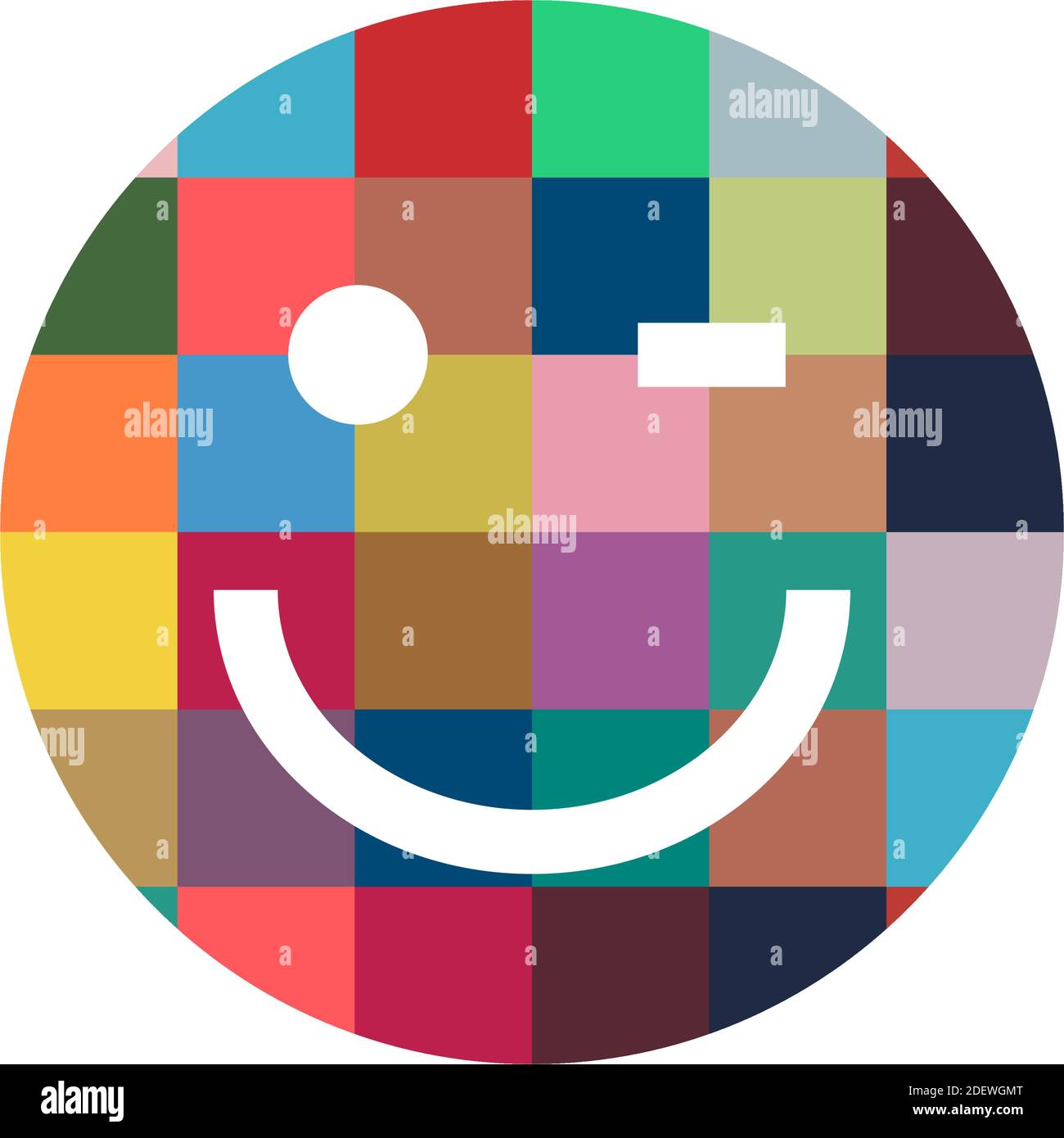 Vector sign digital smile, head and pixel Stock Vector Image & Art - Alamy