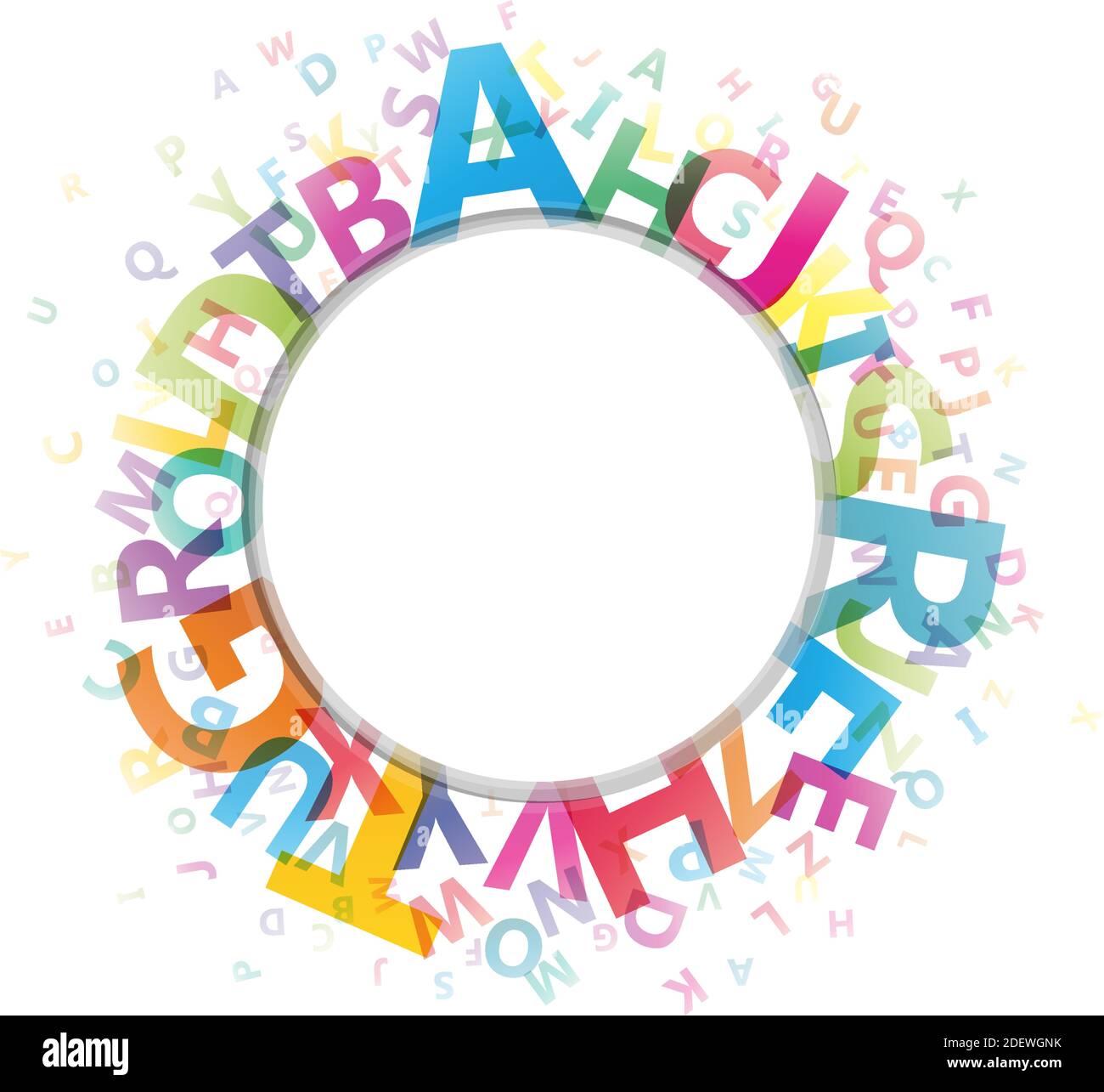 Vector Abstract Alphabet round background Stock Vector Image & Art - Alamy