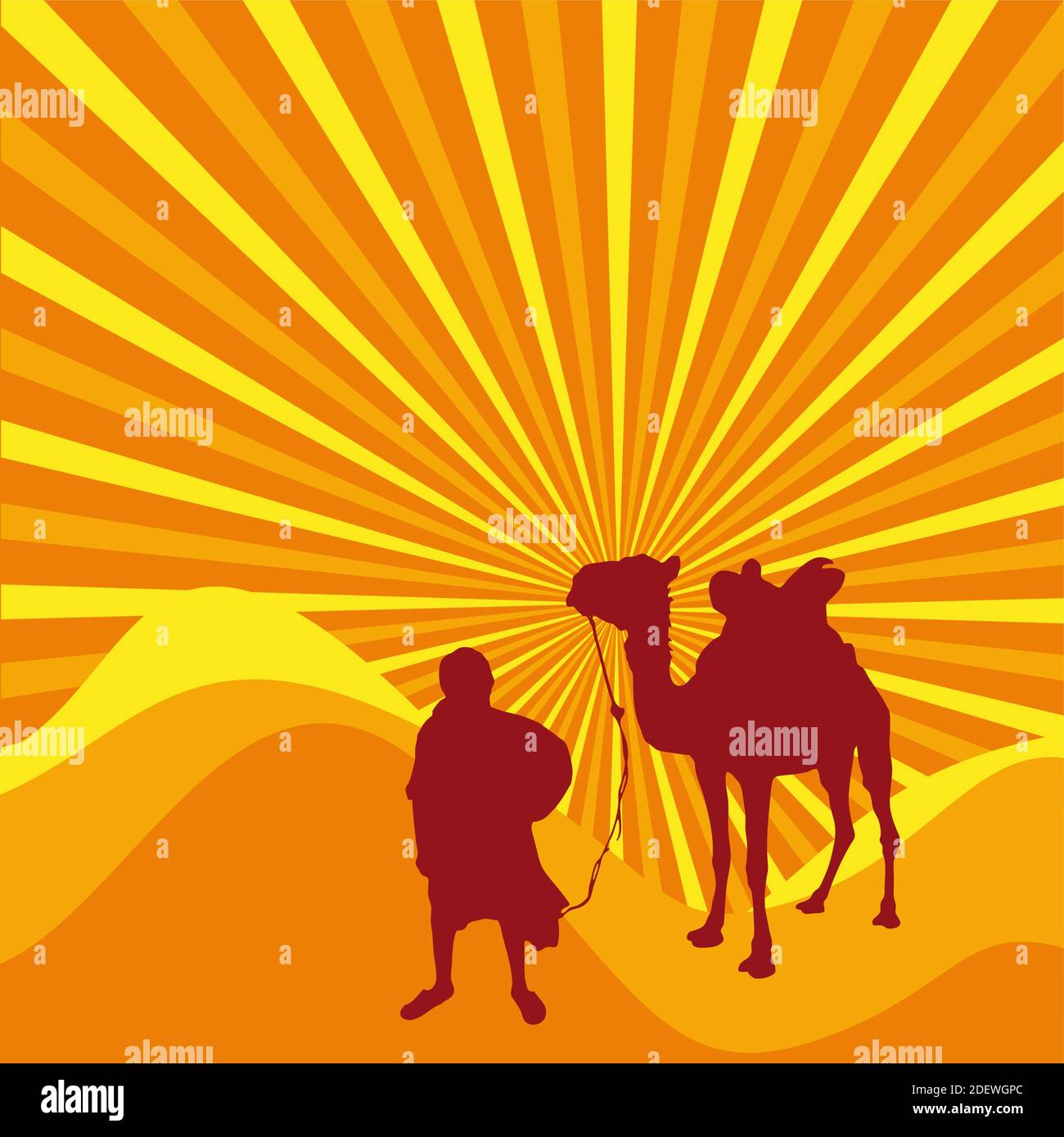 Tuareg in the sahara desert Stock Vector Images - Alamy