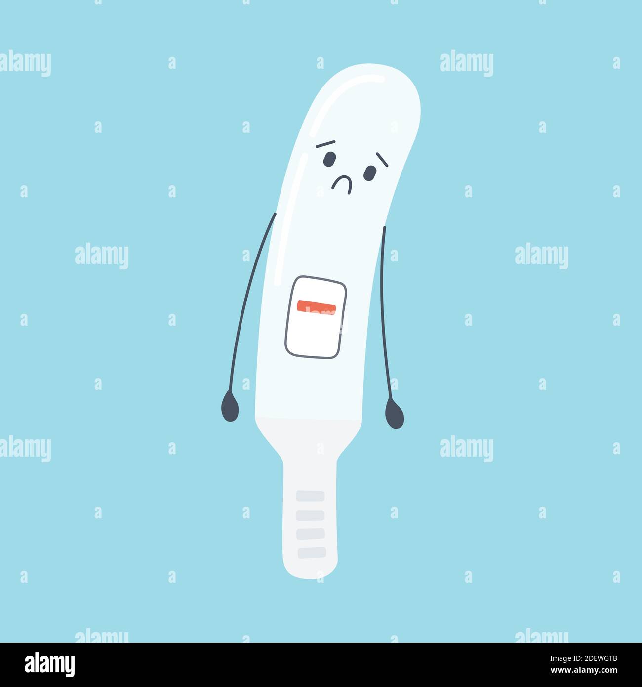 Sad pregnancy test with negative result as one line. Planning a baby ...