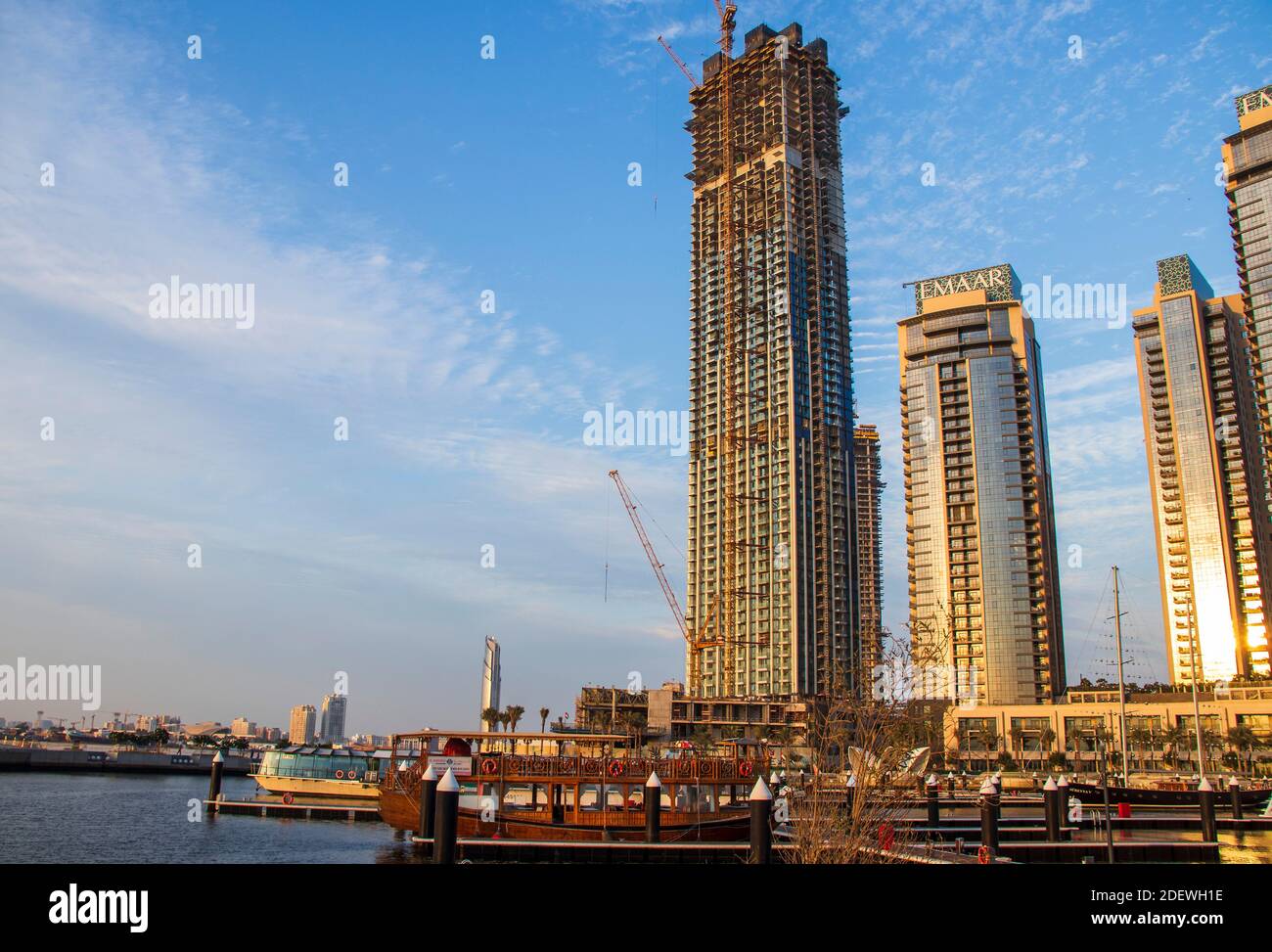 Dubai creek harbour development by EMAAR. UAE Stock Photo - Alamy