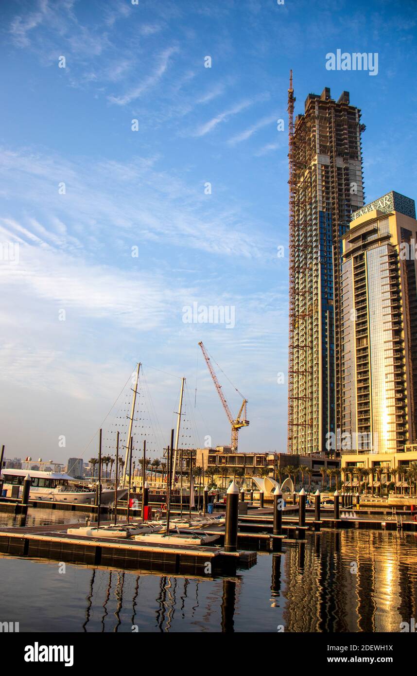 Dubai creek harbour development by EMAAR. UAE Stock Photo - Alamy