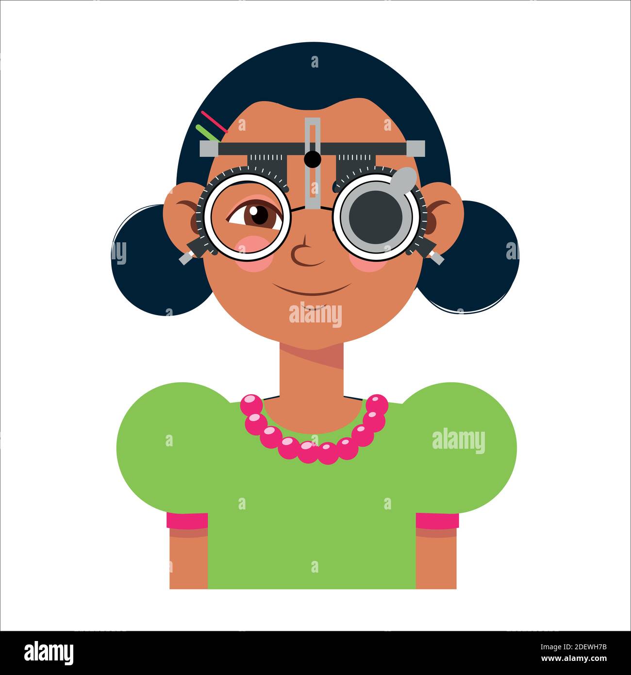 Optician eye test cartoon hi-res stock photography and images - Alamy