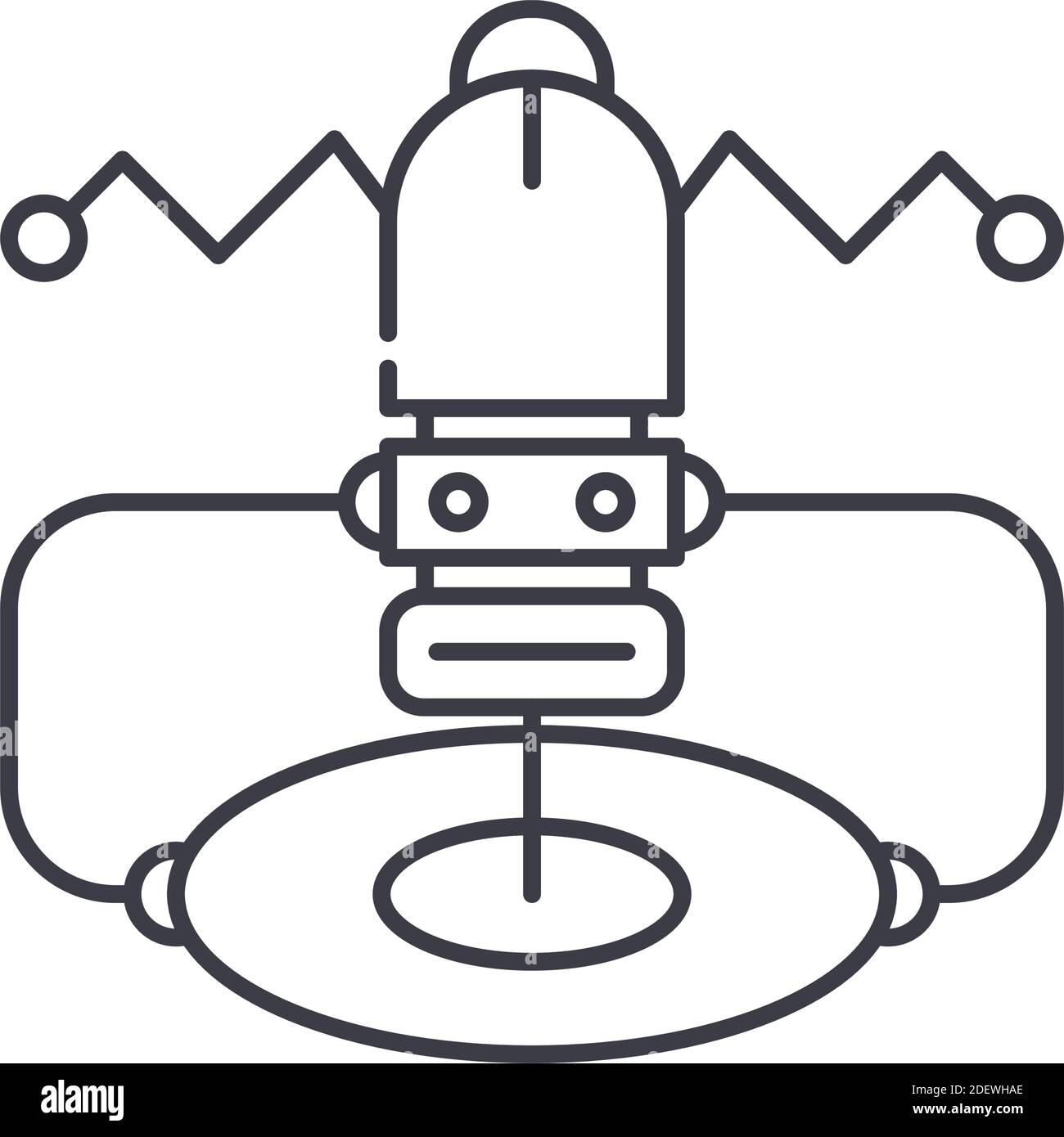 Microrobotics icon, linear isolated illustration, thin line vector, web ...