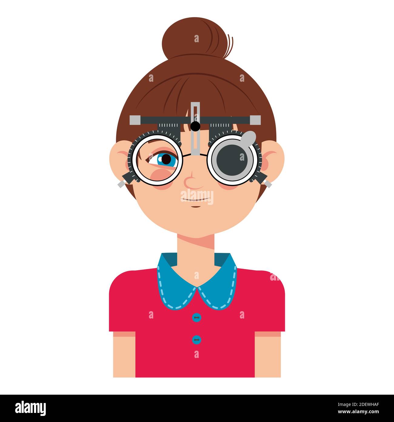 Optician eye test cartoon hi-res stock photography and images - Alamy