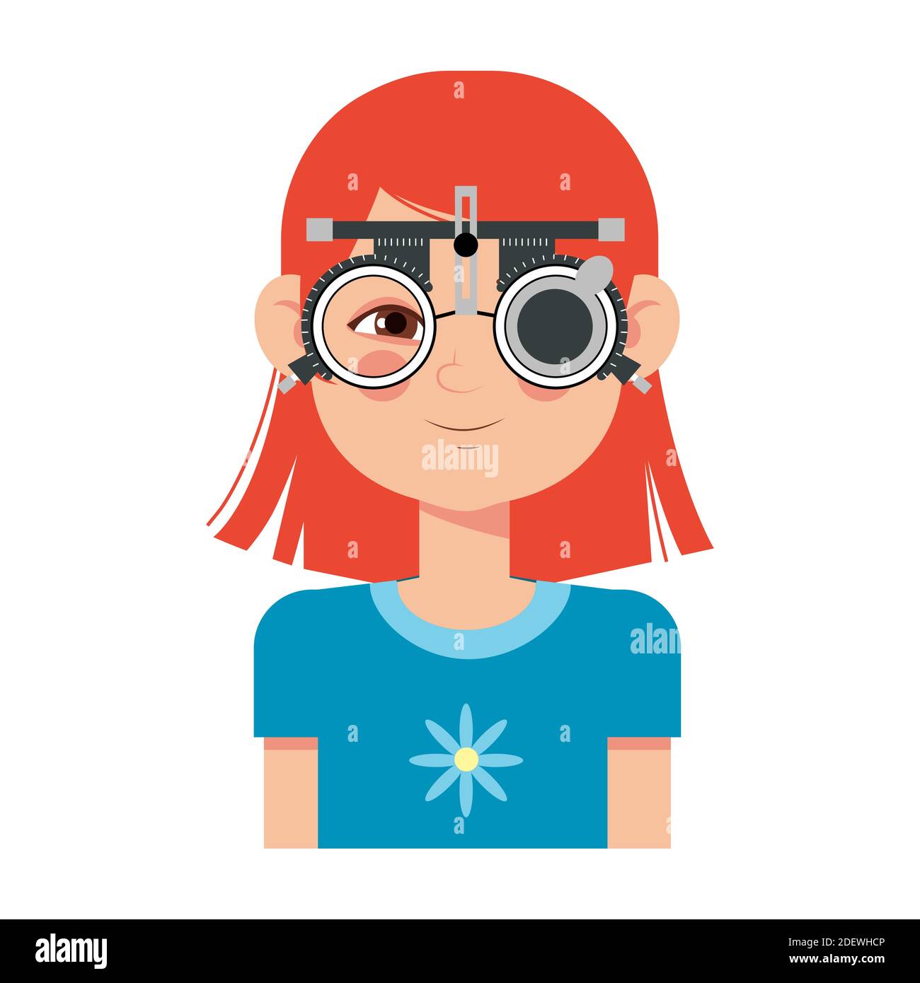 Children vision checkup in ophthalmological clinic. Optometrist ...