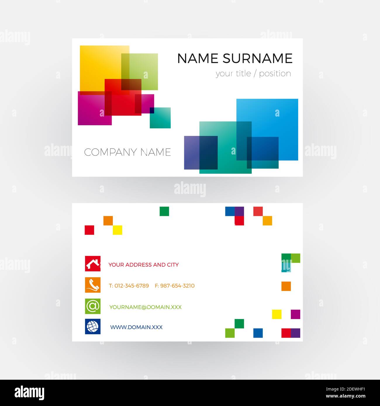 Vector Abstract concept of network. Business card Stock Vector Image ...