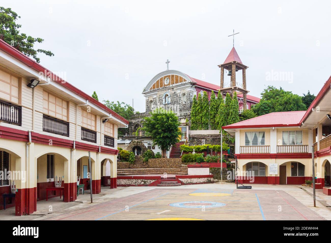 The town center of Culion with the Spanish colonial era church in ...