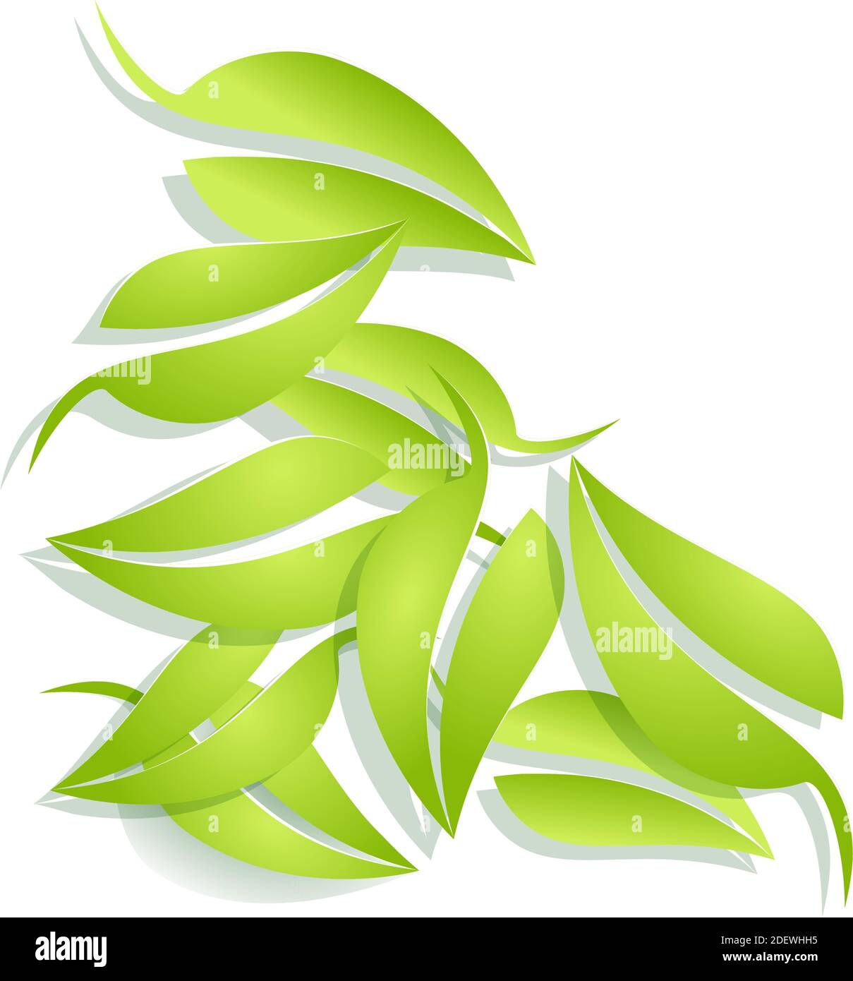 Vector Fresh green leaves background. Spring concept Stock Vector Image ...