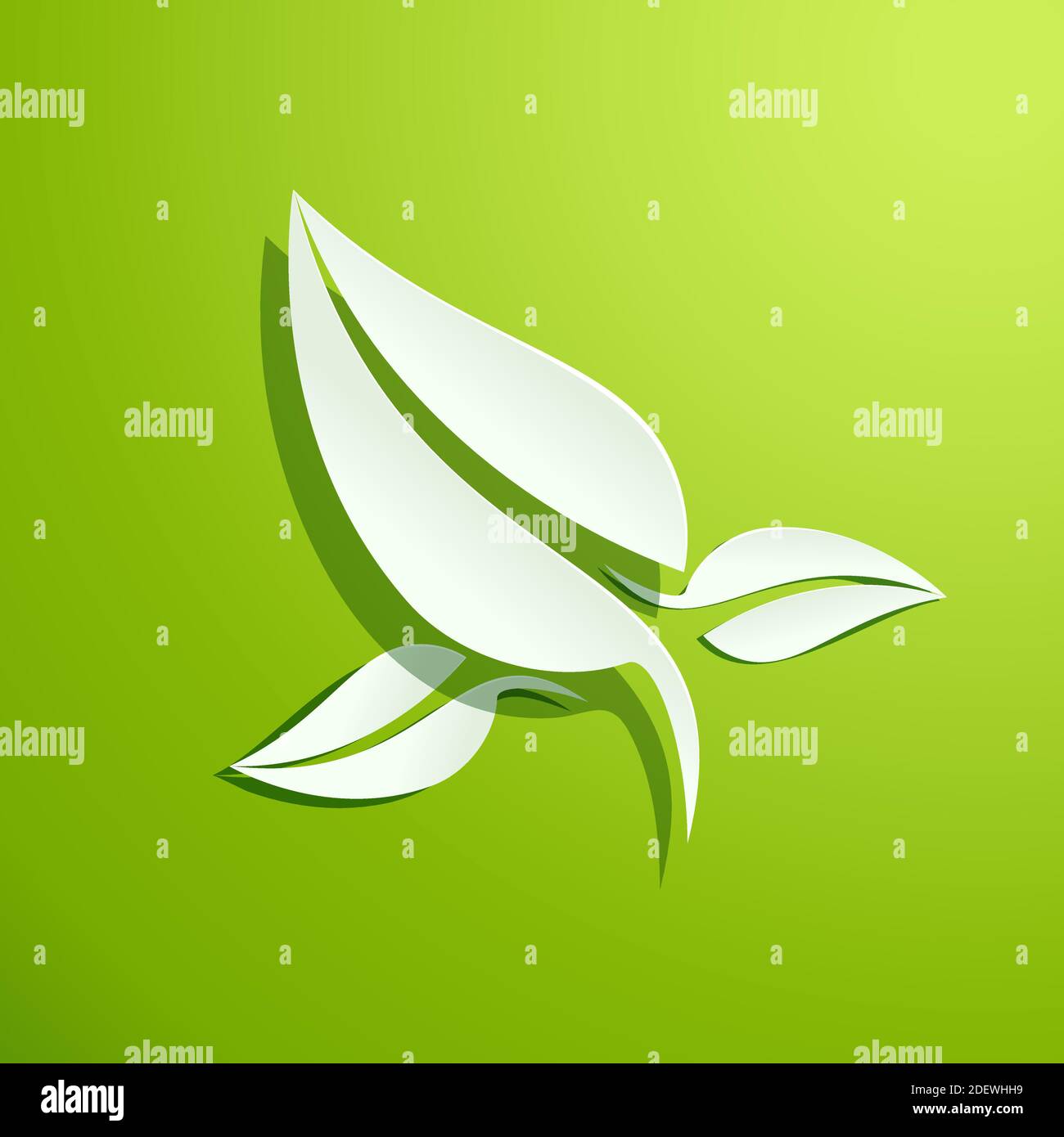 Vector Fresh green leaves background. Spring concept Stock Vector Image ...