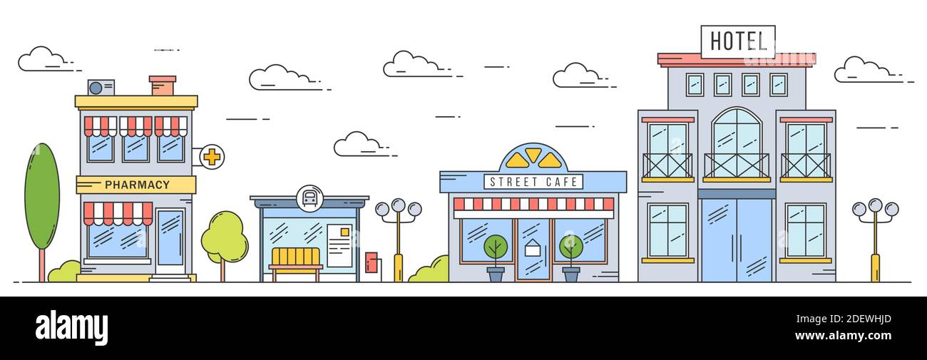 Trees white clouds in Cut Out Stock Images & Pictures - Alamy