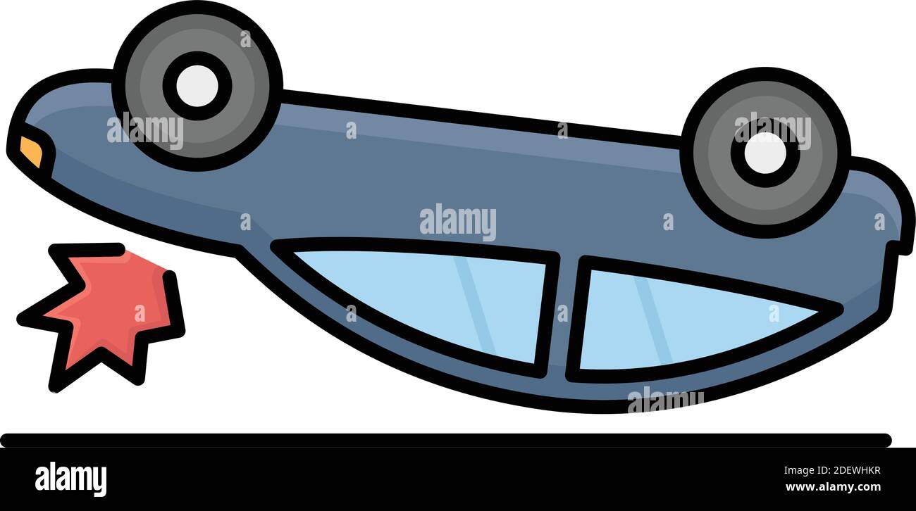 Upside down car Stock Vector Images - Alamy