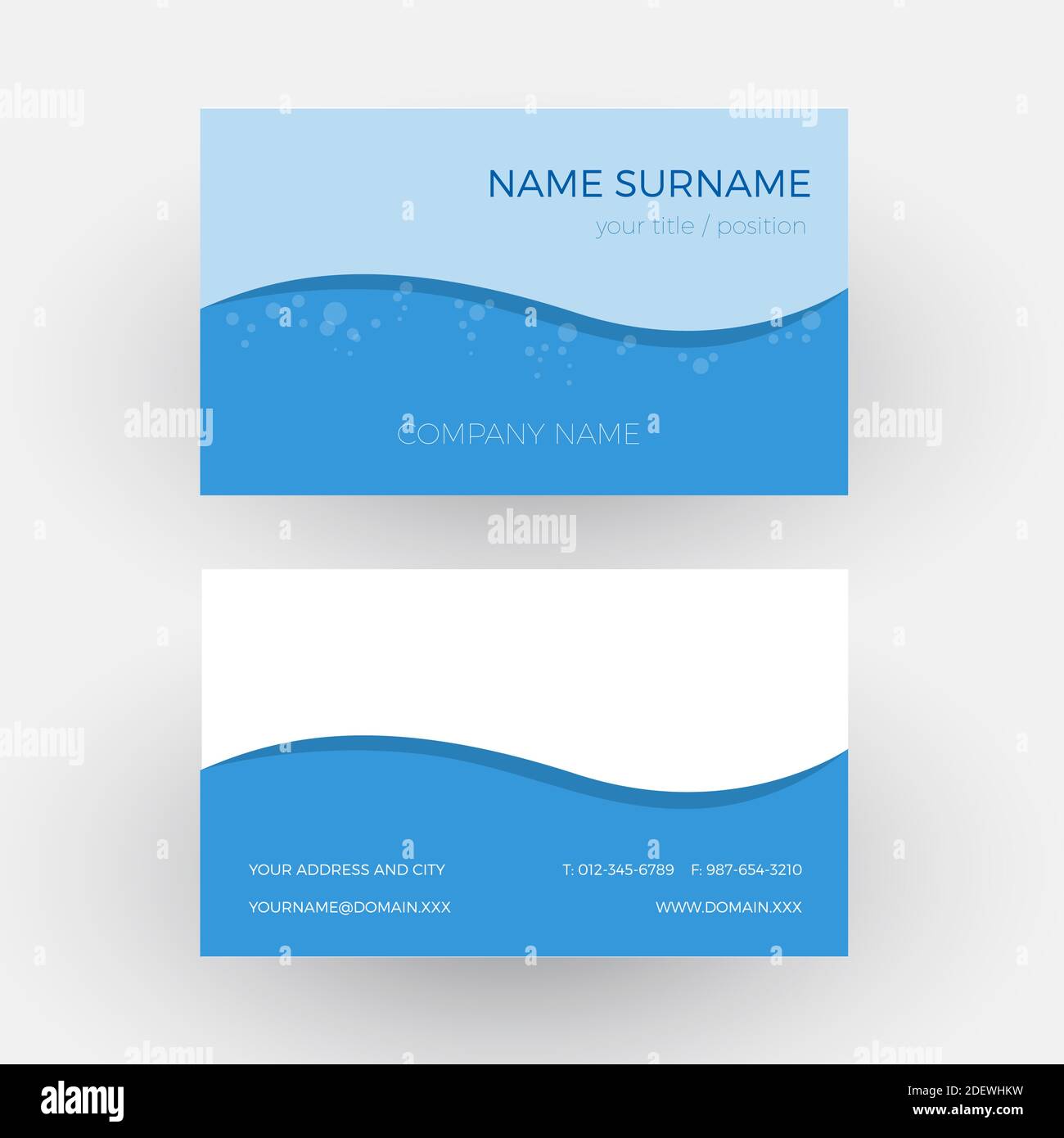 Vector Abstract sea and waves background. Business card Stock Vector ...