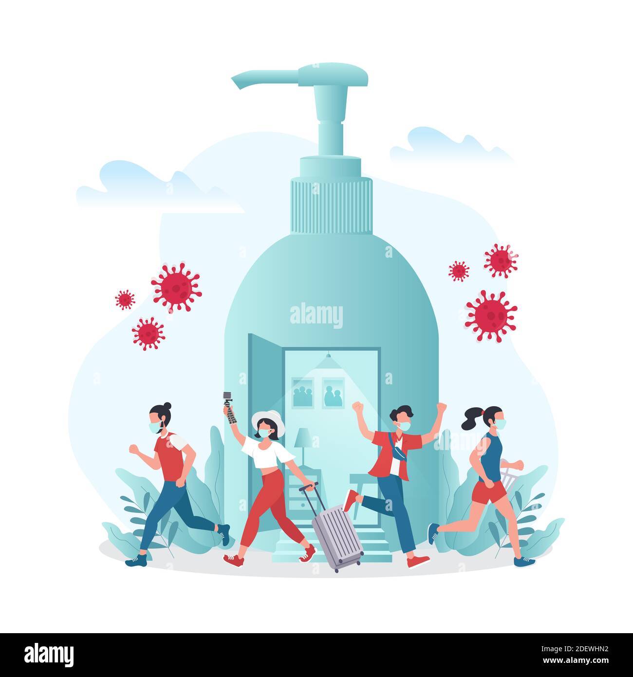 Return to normal life Stock Vector Images - Alamy