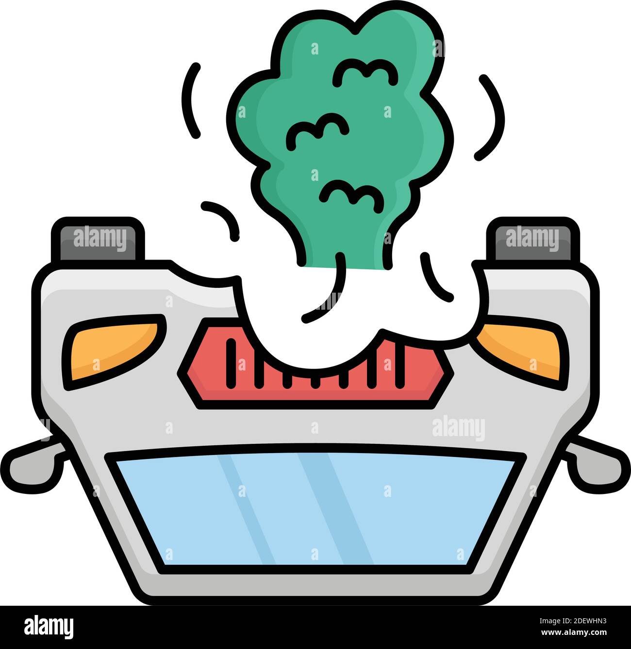 Flame from engine Isolated Vector icon that can be easily modified or ...