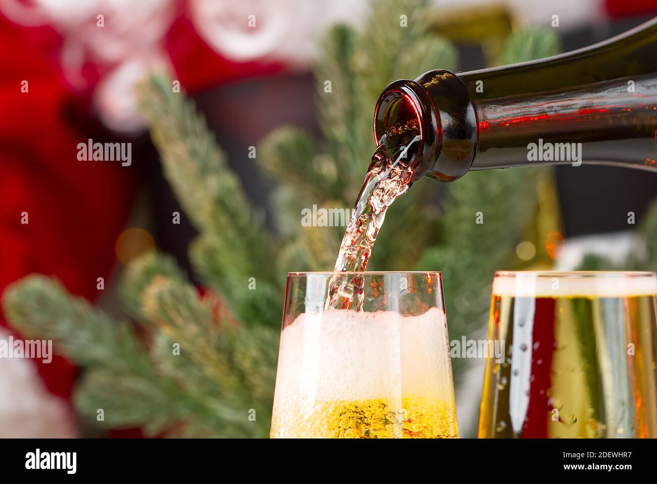 Santa pouring drinks hi-res stock photography and images - Alamy