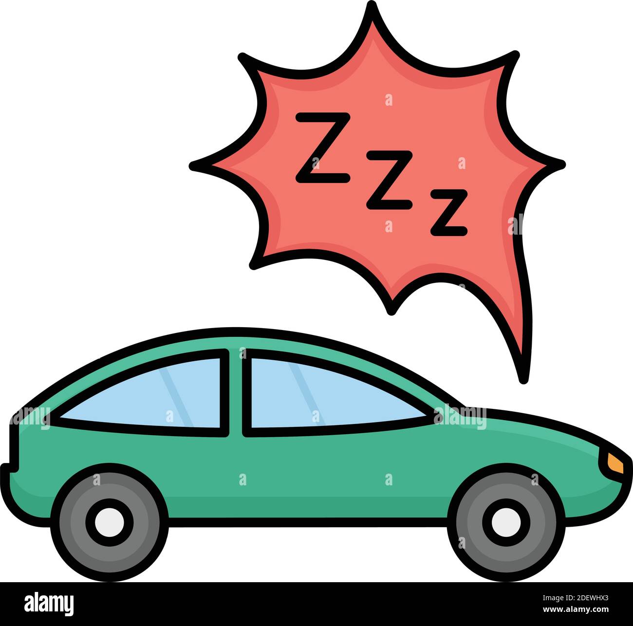 Car tired due to fuel icon Cut Out Stock Images & Pictures - Alamy