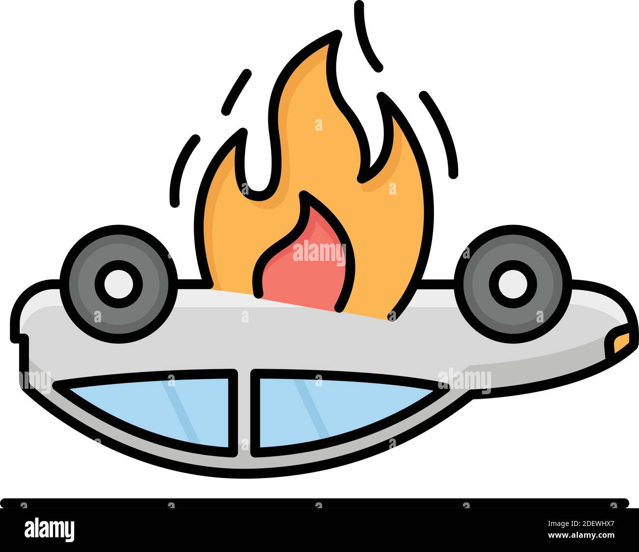 Flaming from car engine icon hi-res stock photography and images - Alamy