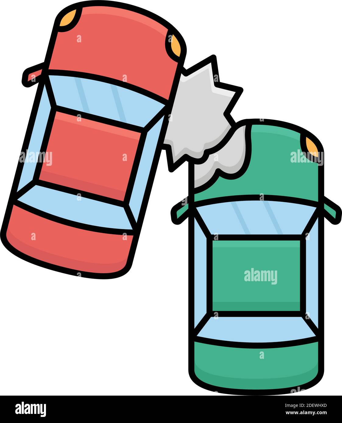 Two cars collide corner icon hi-res stock photography and images - Alamy