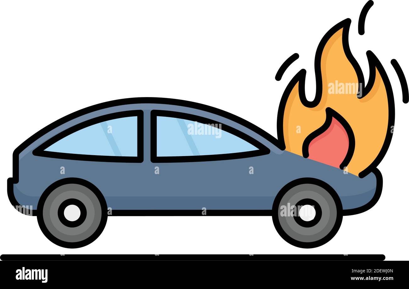 Car engine flaming icon Cut Out Stock Images & Pictures - Alamy