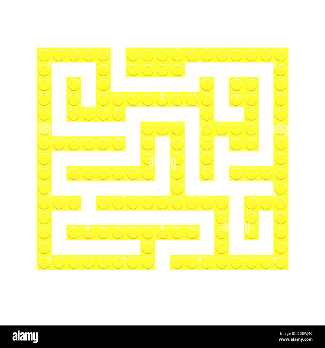 Square maze yellow bricks toy labyrinth game for kids. Labyrinth logic ...