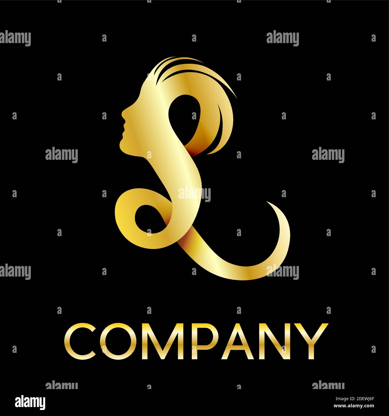 Vector abstract golden beautiful girl Stock Vector Image & Art - Alamy