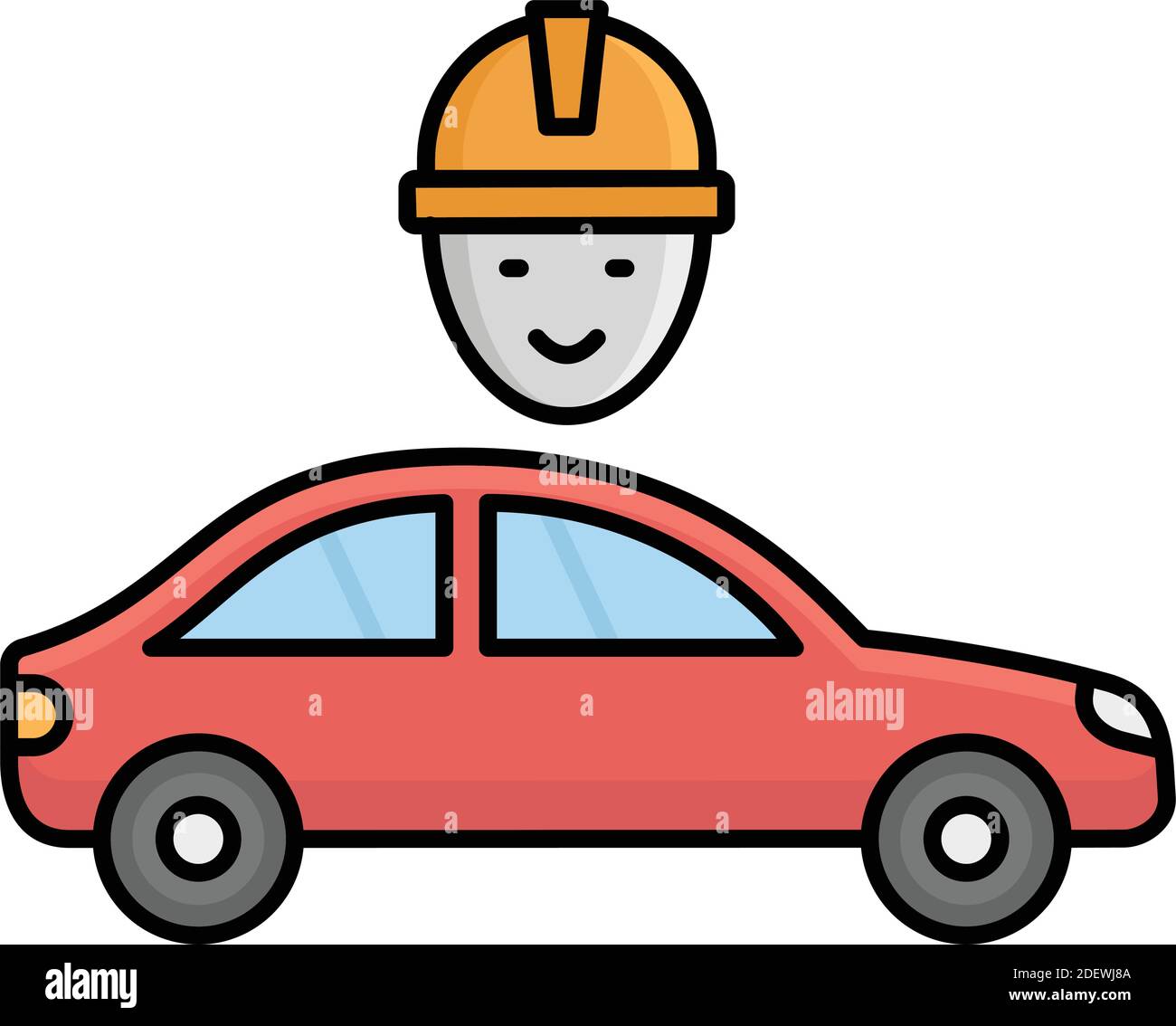Car mechanic person Isolated Vector icon that can be easily modified or ...