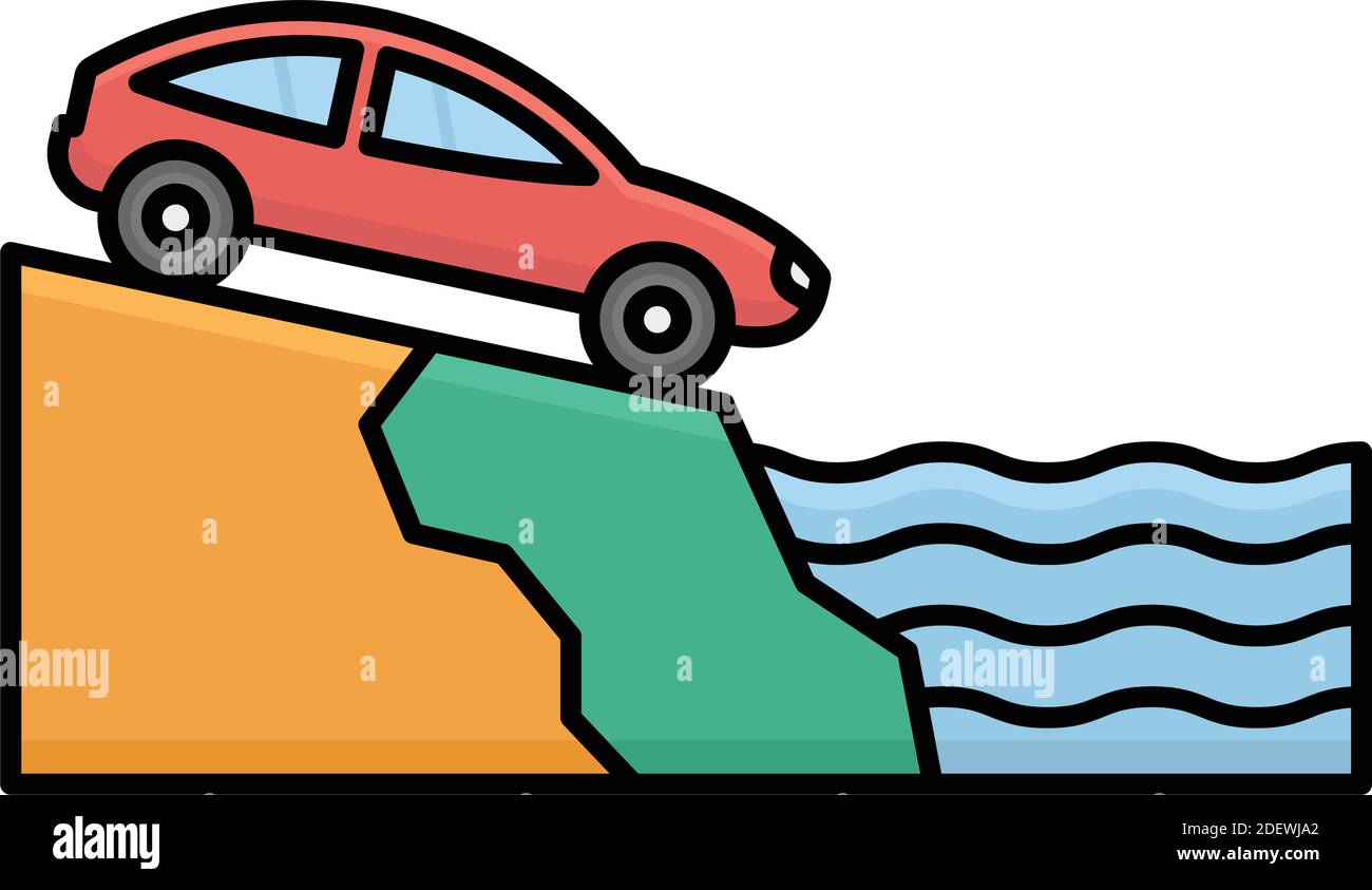 Car in falling icon hi-res stock photography and images - Alamy