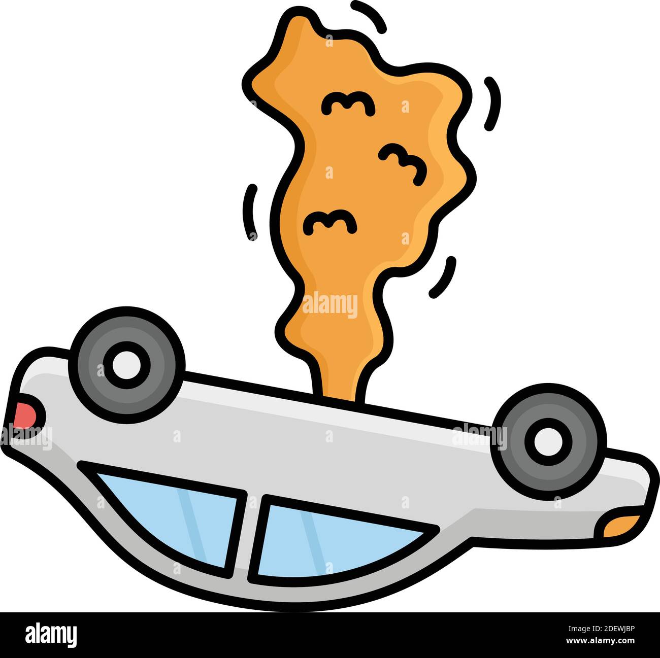 Car engine fire Isolated Vector icon that can be easily modified or ...