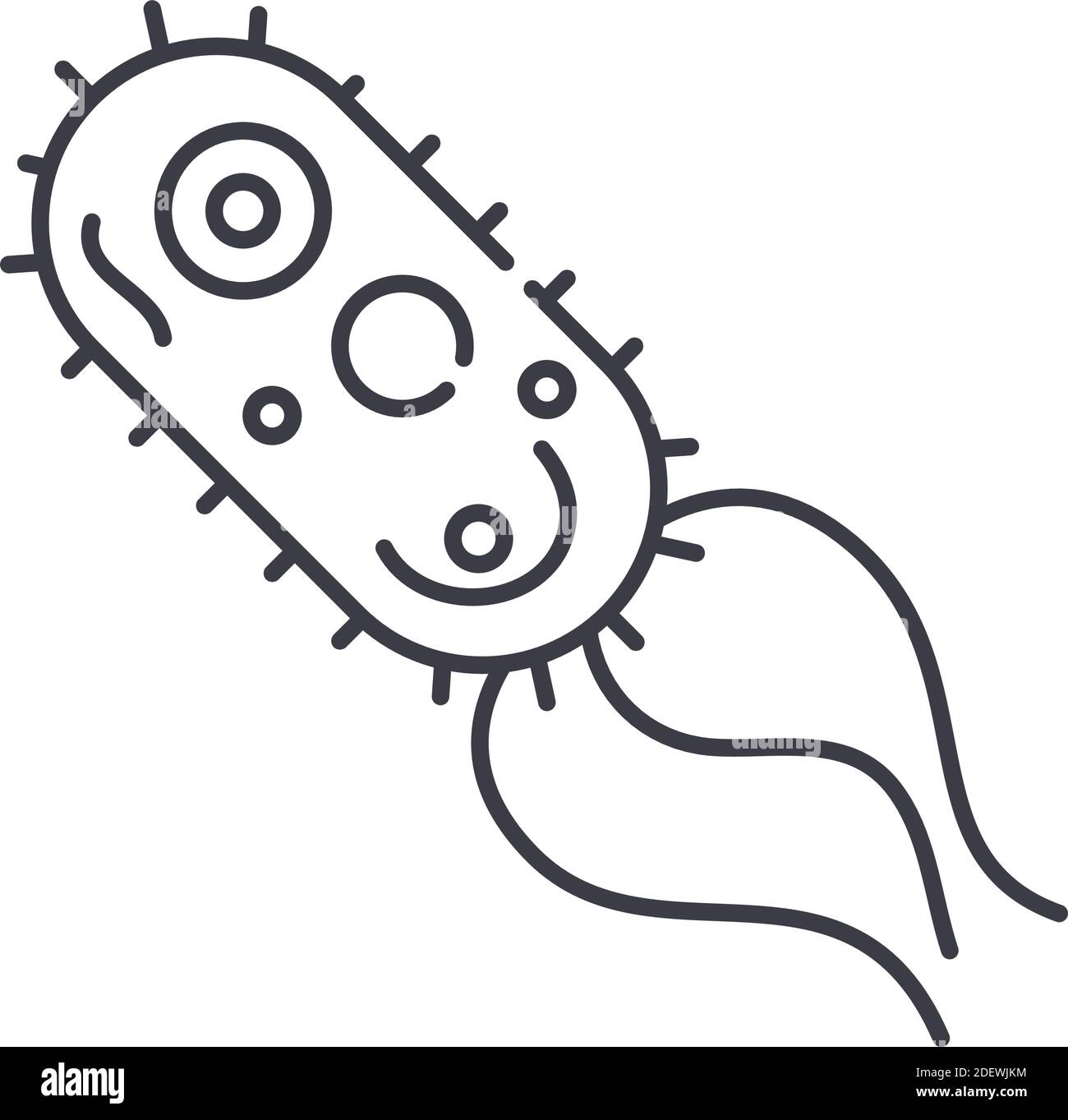Microbe icon, linear isolated illustration, thin line vector, web ...