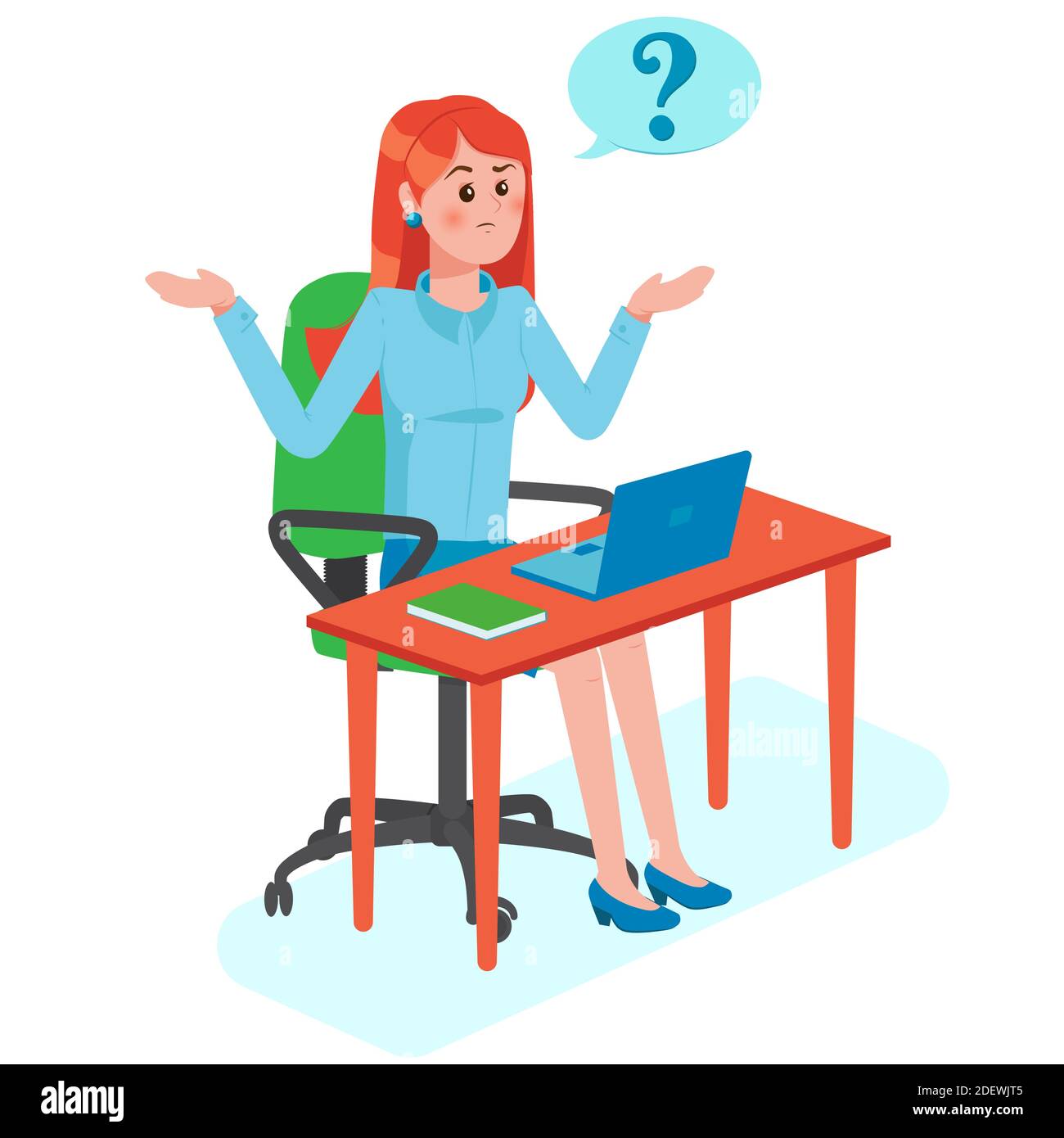 Worried female think bubble hi-res stock photography and images - Alamy