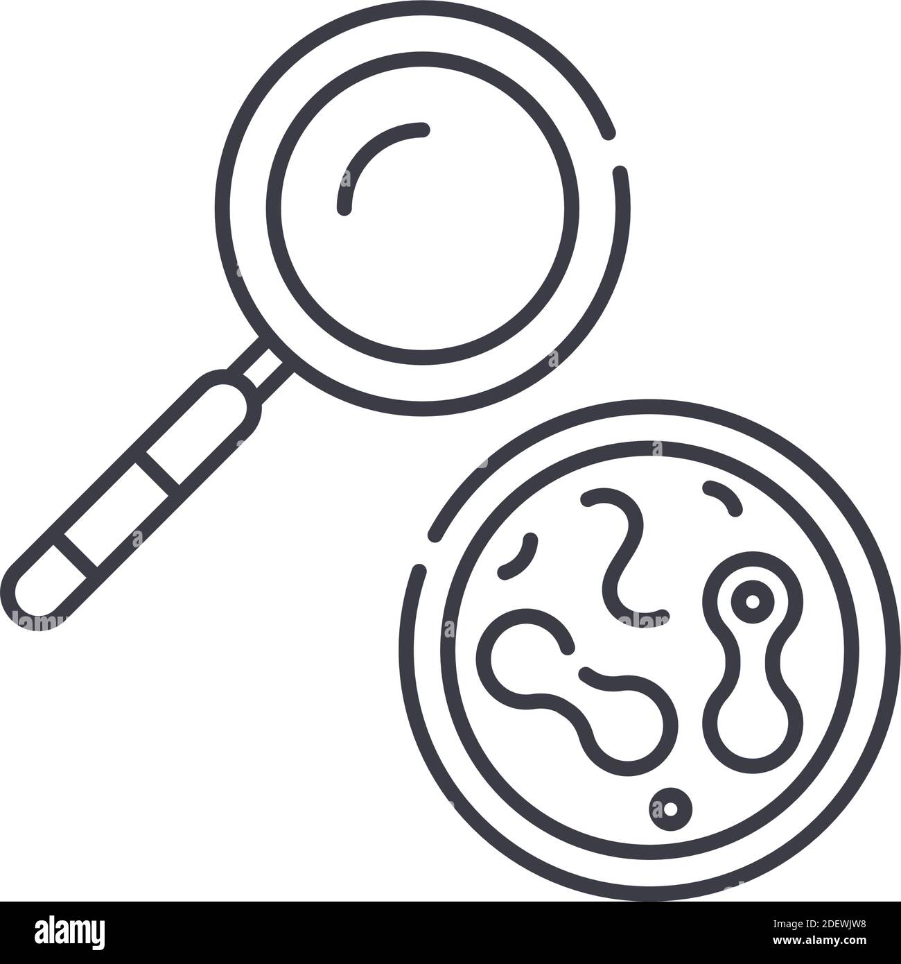 Microbiology icon, linear isolated illustration, thin line vector, web ...