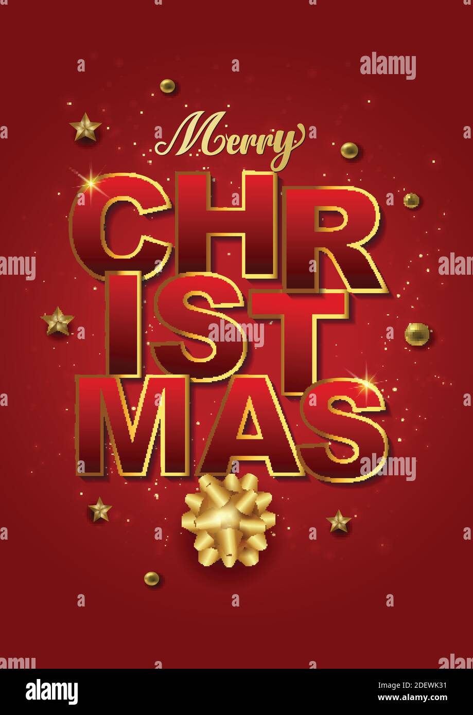 merry Christmas greetings, letter writing on step by step. vector ...
