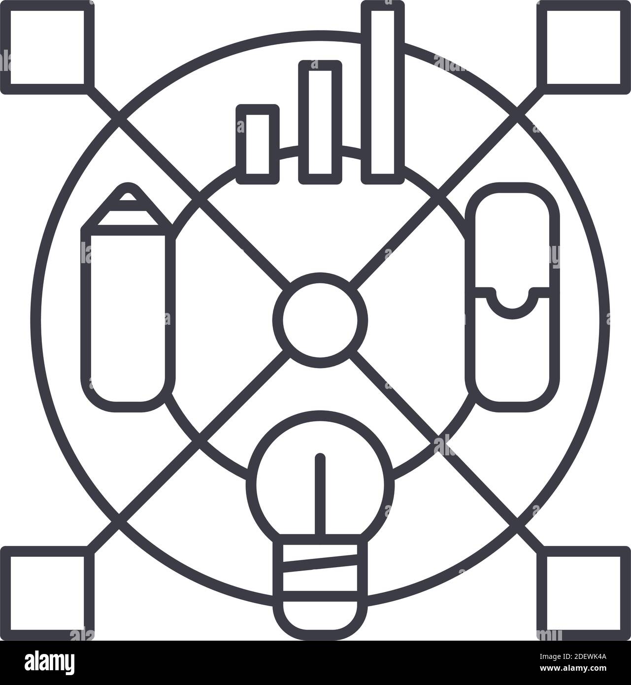Methodology icon, linear isolated illustration, thin line vector, web ...