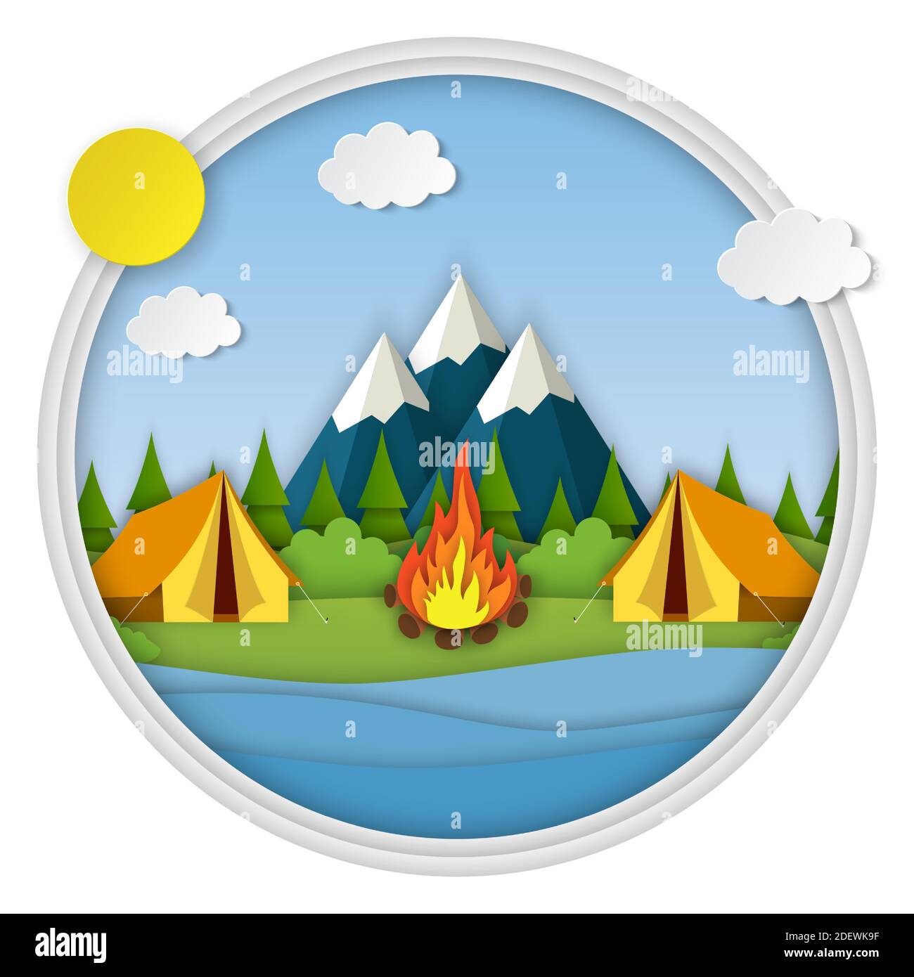 Camp fire winter Cut Out Stock Images & Pictures - Alamy