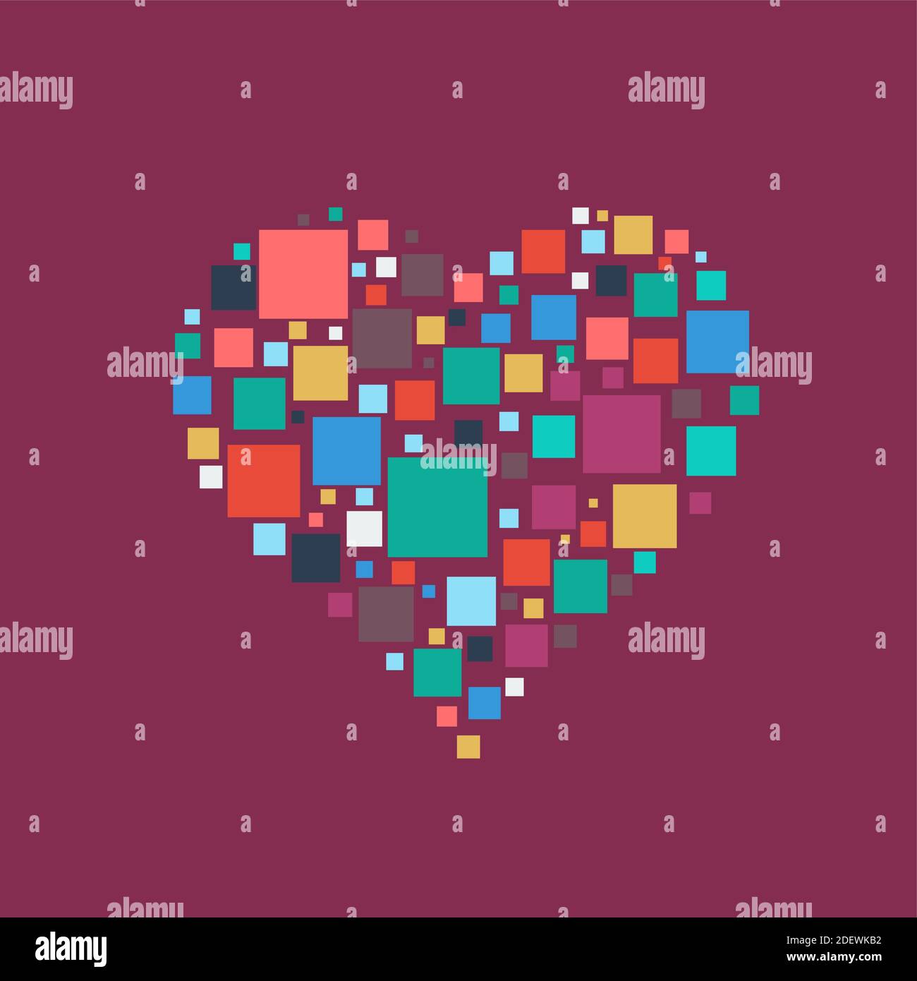 Vector abstract digital heart Stock Vector Image & Art - Alamy
